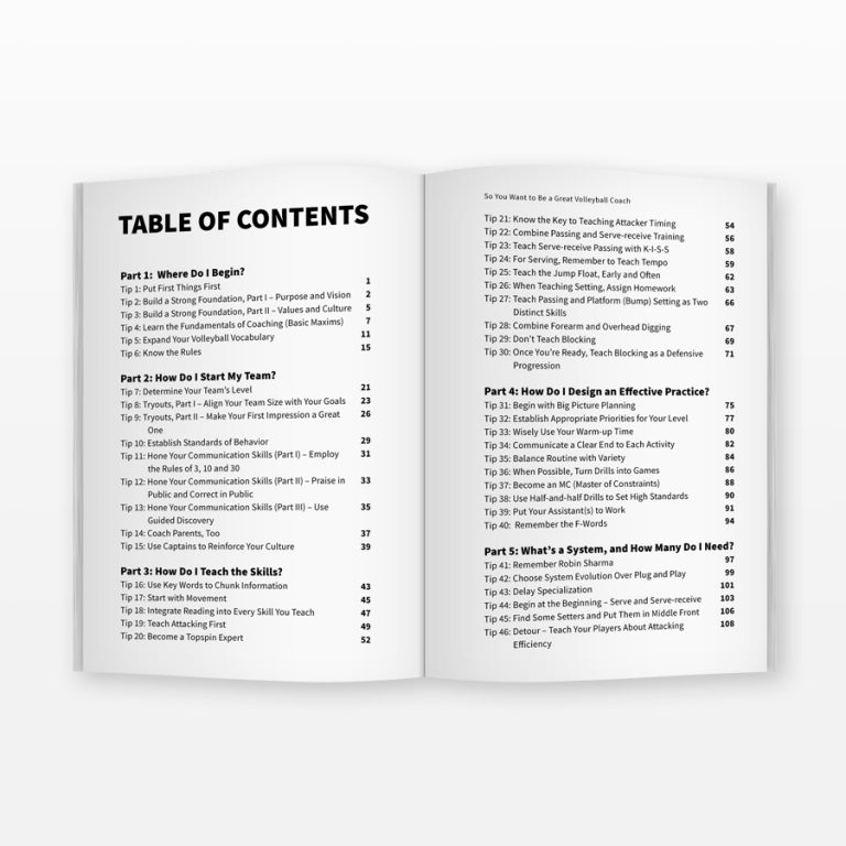 Volleyball Coaches Handbook - AOC Volleyball – Store